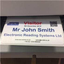 ERS Media Satin Fabric Visitor Label Badge - Inkjet Printable with ...
